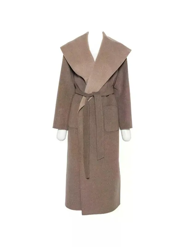 Simkhai Belted Shawl-collar Coat - Brown