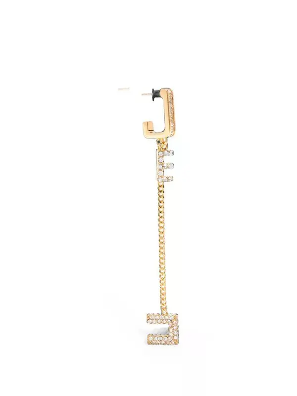 Elisabetta Franchi Crystal-embellished Drop Earrings - Gold