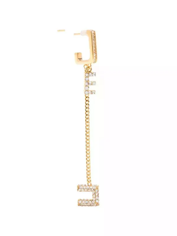 Elisabetta Franchi Crystal-embellished Drop Earrings - Gold