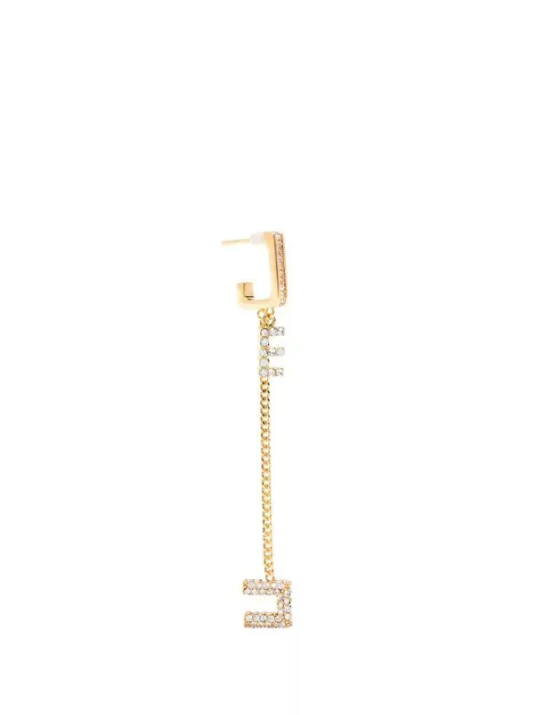 Elisabetta Franchi Crystal-embellished Drop Earrings - Gold