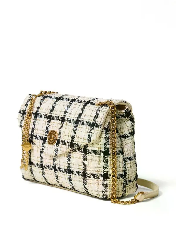 TWINSET Chequered Bouclé Shoulder Bag