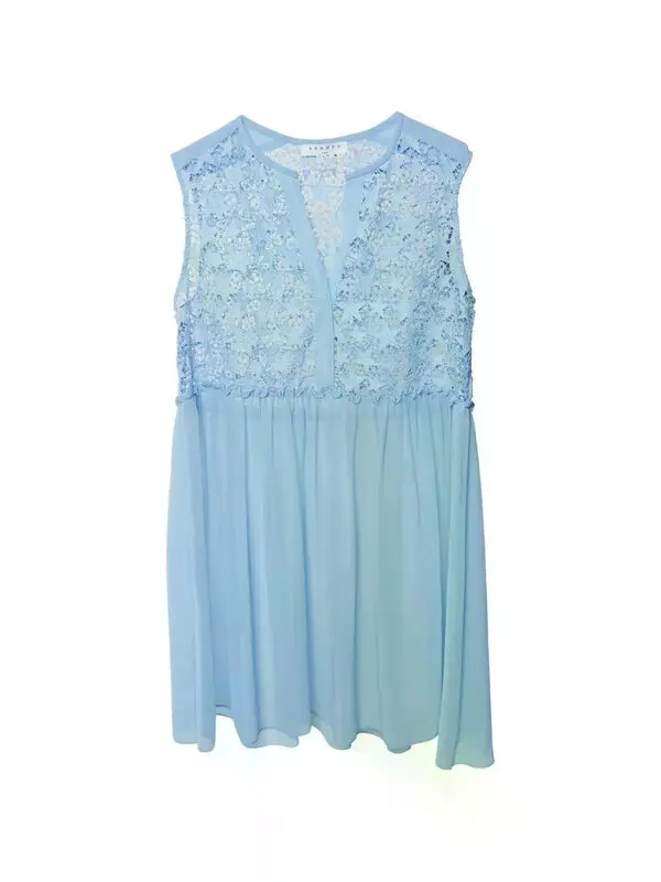 Sandro Star Lace-panel Mini Dress