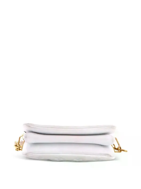 LOUIS VUITTON Coussin Monogram Embossed Lambskin Bb Crossbody Bag - White