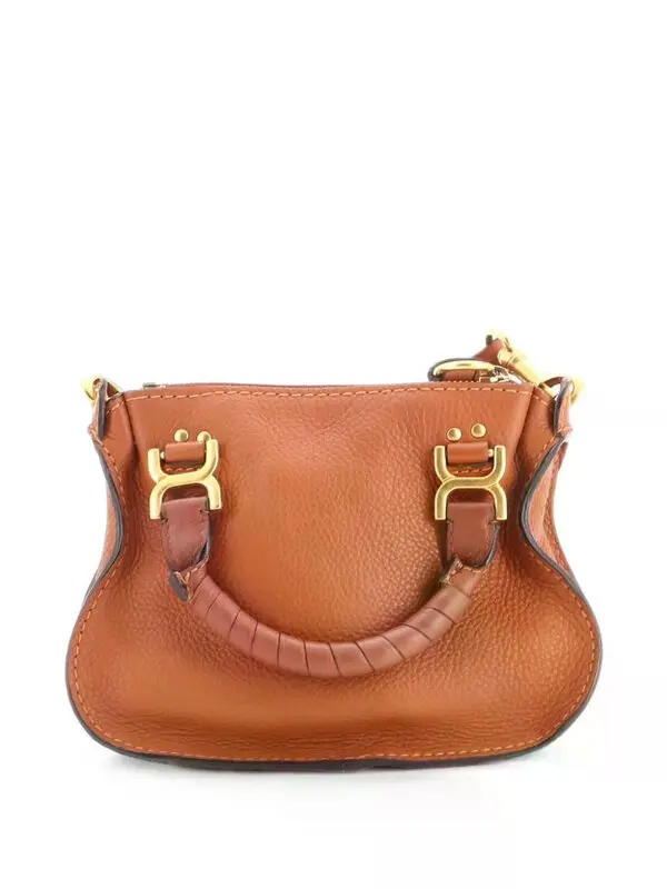 Chloé Marcie Satchel Leather Baby Crossbody Bag - Brown