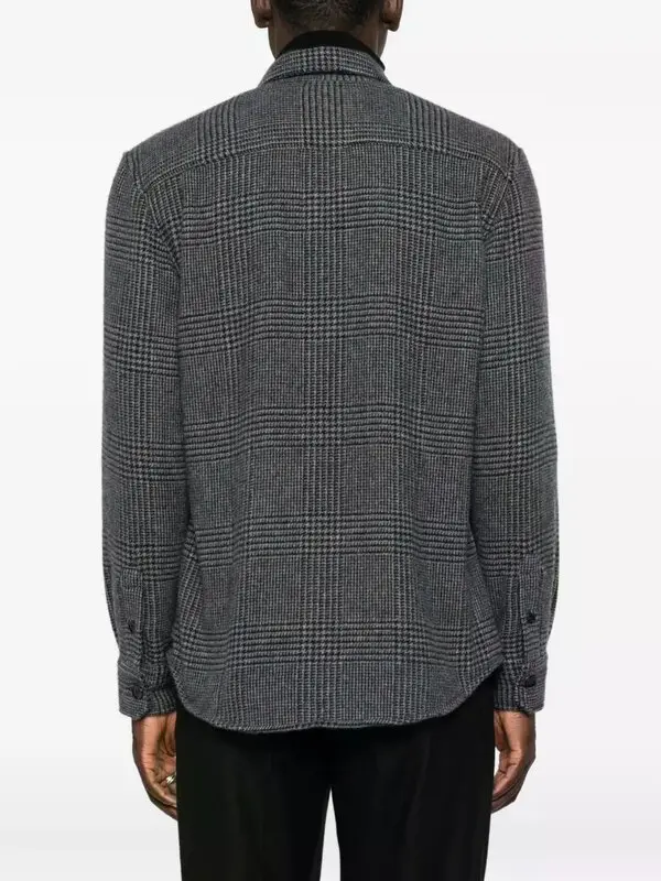 Brioni Prince Of Wales Check Wool Shirt