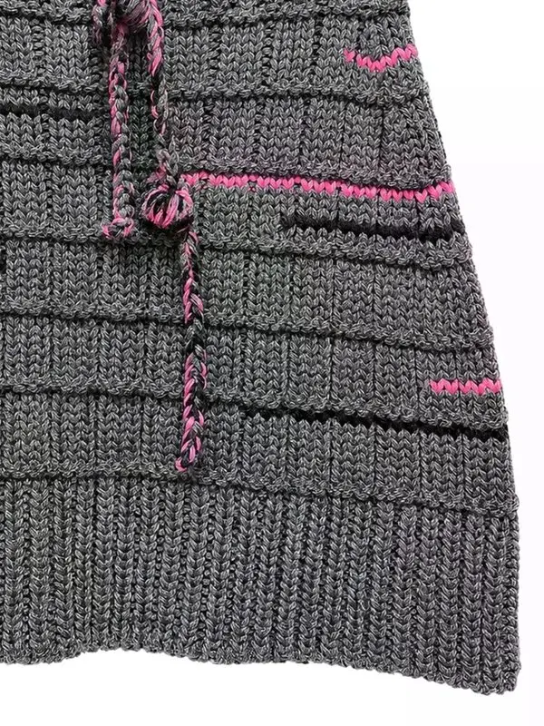 Prada Chunky-knit Drawstring Skirt