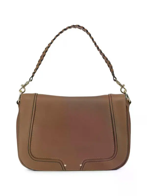 LE TANNEUR Large Héloiaw Braided-strap Leather Shoulder Bag - Brown