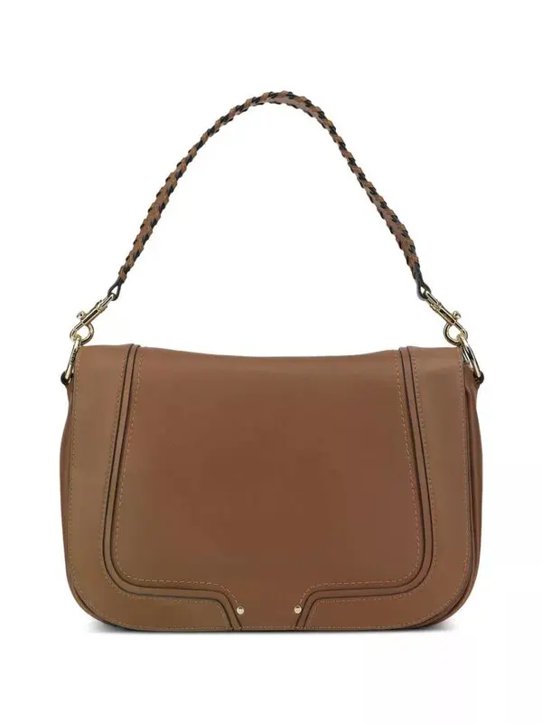 LE TANNEUR Large Héloïse Braided-strap Leather Shoulder Bag - Brown