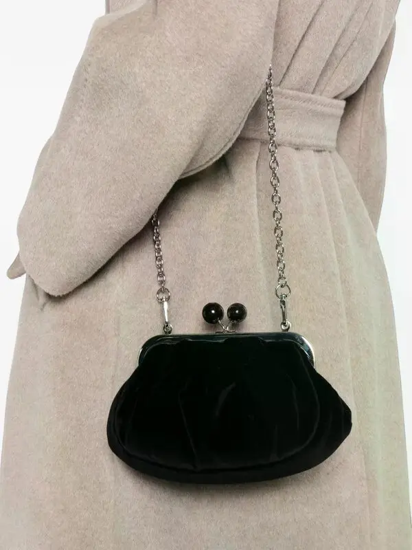 Max Mara Giochi Velvet Clutch Bag - Black