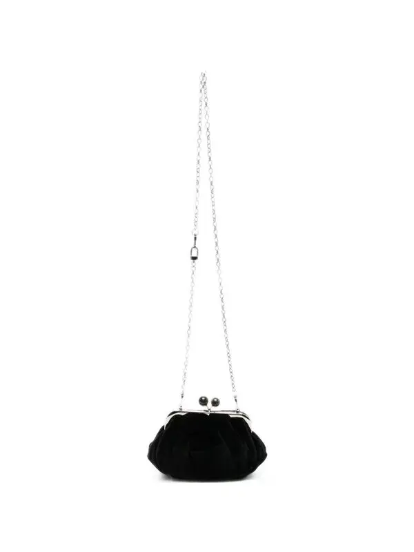 Max Mara Giochi Velvet Clutch Bag - Black