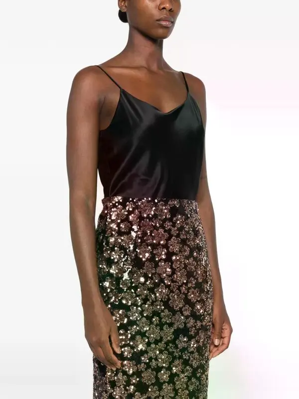 Max Mara Sequin-embellished Midi Skirt - Black