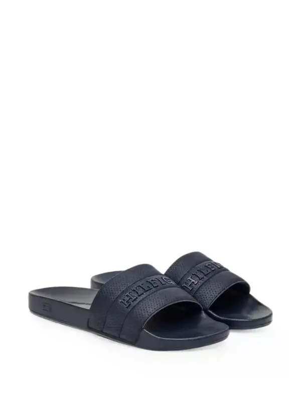 Tommy Hilfiger Perforated Logo-embossed Slides