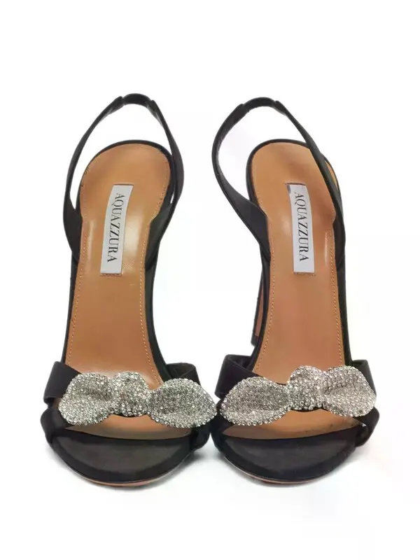 AQUAZZURA Very Bow Slingback Sandals