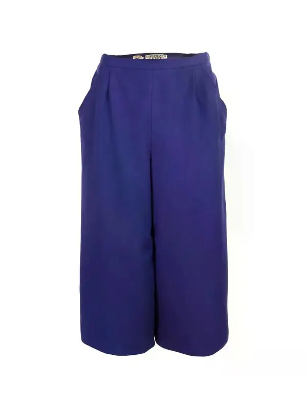 Gianfranco Ferre Pleated Cropped Trousers - Blue