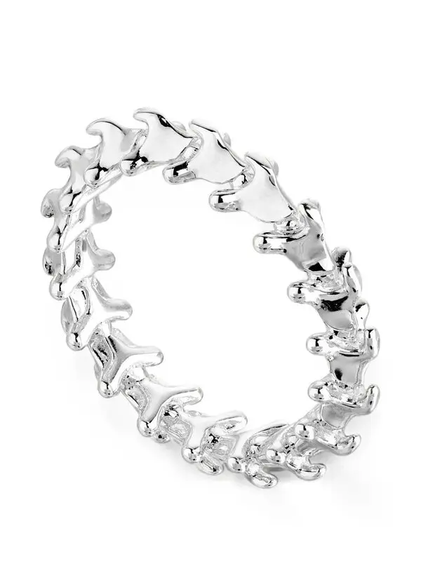 SHAUN LEANE Serpent's Trace Band Ring - Silver