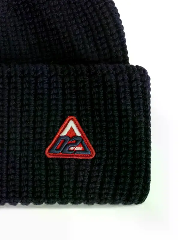 Dsquared2 Logo-patch Ribbed-knit Beanie Hat