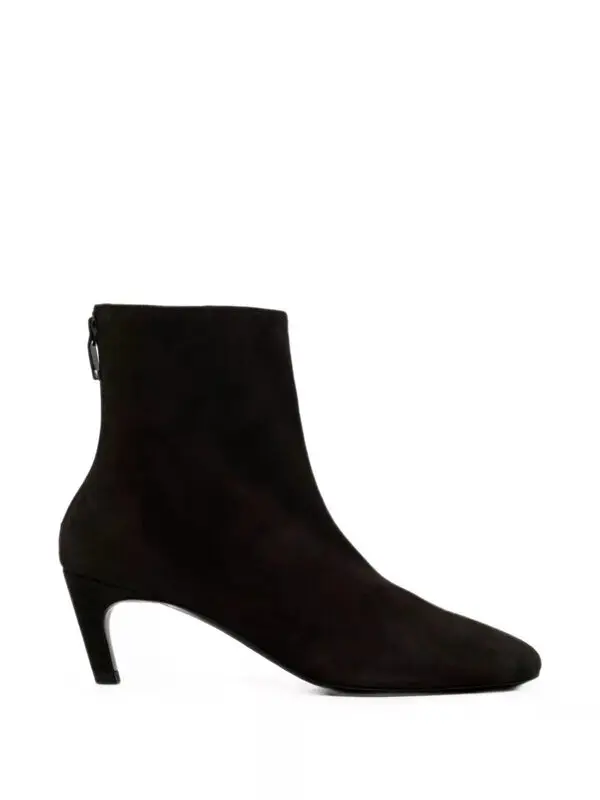 TOTEME Suede Rear-zip Ankle Boots