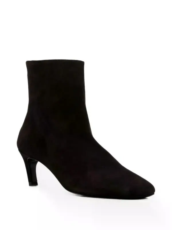 TOTEME Suede Rear-zip Ankle Boots