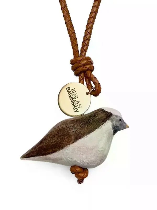 Ruslan Baginskiy Sparrow Hand-carved Bag Charm