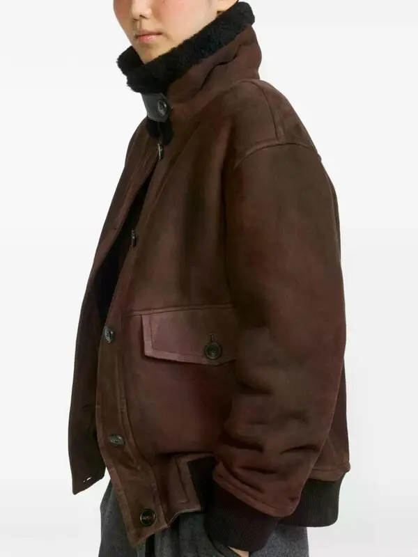 YVES SALOMON Shearling-collar Bomber Jacket