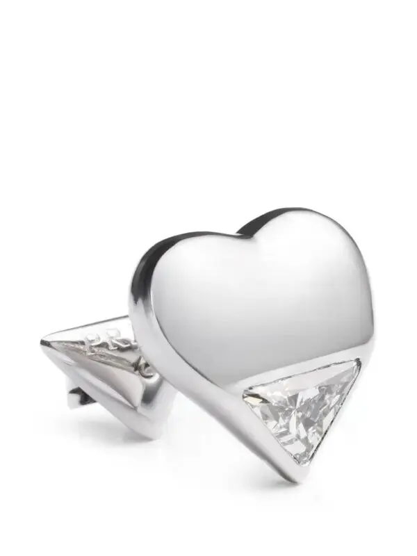 Prada 18k White Gold Laboratory-grown Diamond Heart Earring