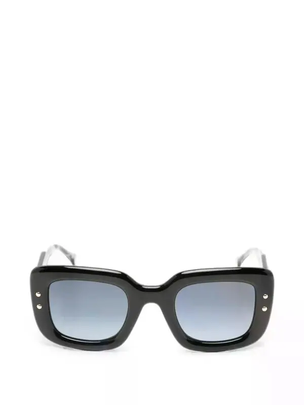 Carolina Herrera Square-frame Studded Sunglasses - Black