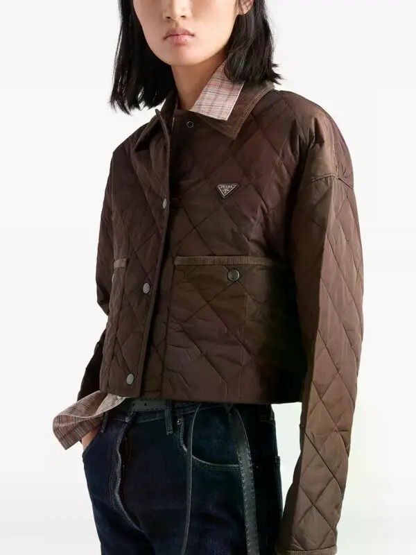 Prada Lightweight Re-nylon Cropped Blouson Jacket
