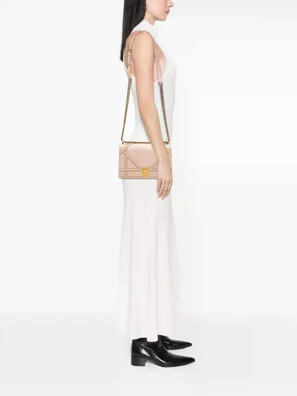 Dior 2017 Medium Studded Lambskin Diorama Flap Crossbody Bag
