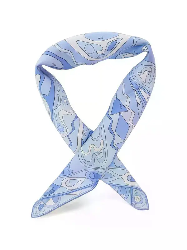 Emilio Pucci Geometric-print Scarf - Blue