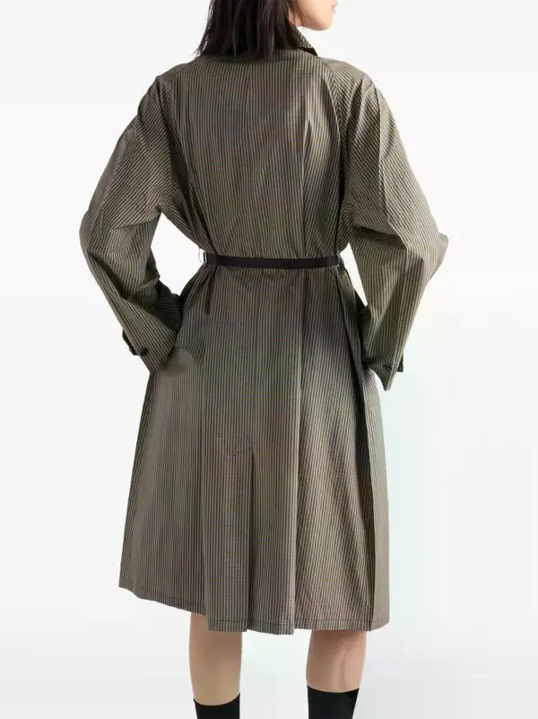 Prada Checked Technical Fabric Trench Coat