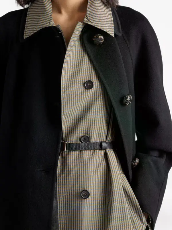 Prada Checked Technical Fabric Trench Coat