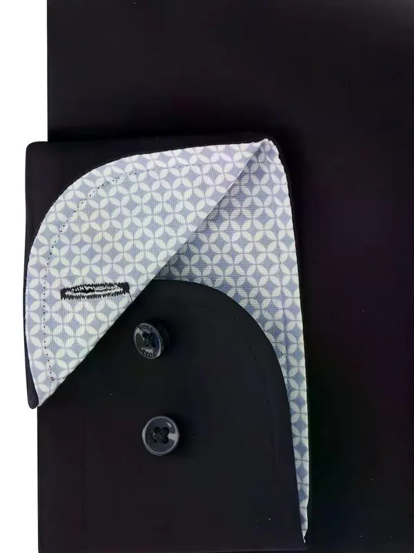 BOSS Geometric-print Lining Slim-fit Shirt