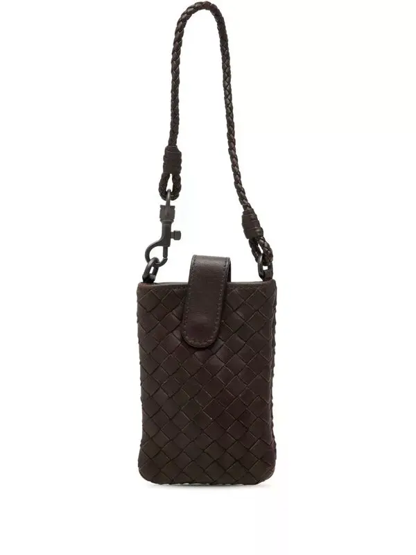 Bottega Veneta 2011 Nappa Intrecciato Holder Phone Case - Brown