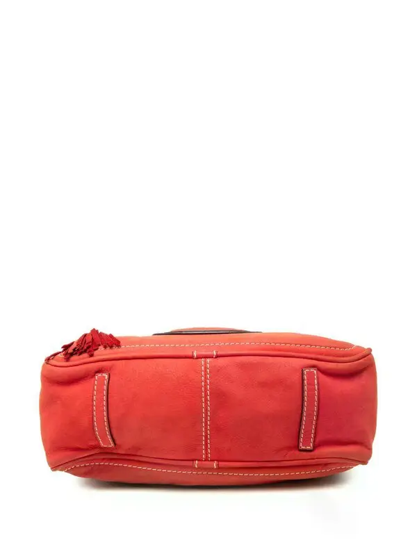 Loewe 2008 Nubuck Anagram Madrid Fringe Handbag