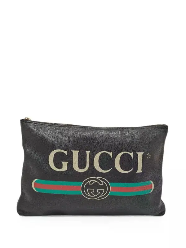 Gucci Logo Portfolio Clutch Bag
