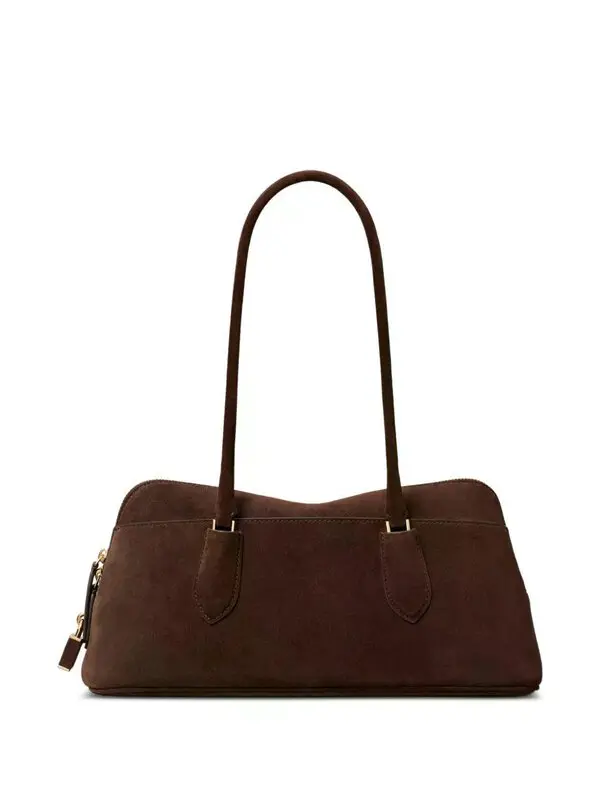 Tory Burch Lock Suede East-west Satchel - Brown
