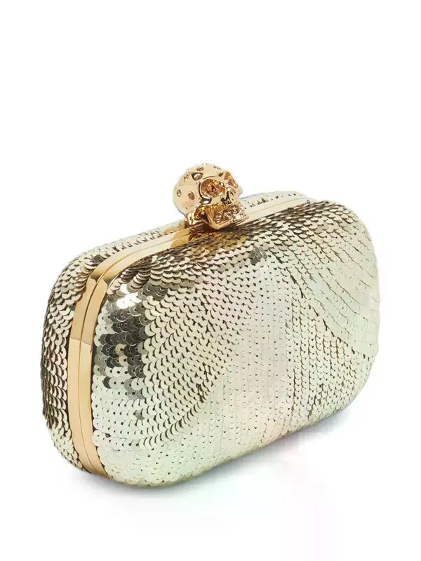 Alexander McQueen Skull Sequin Box Clutch Mini Bag
