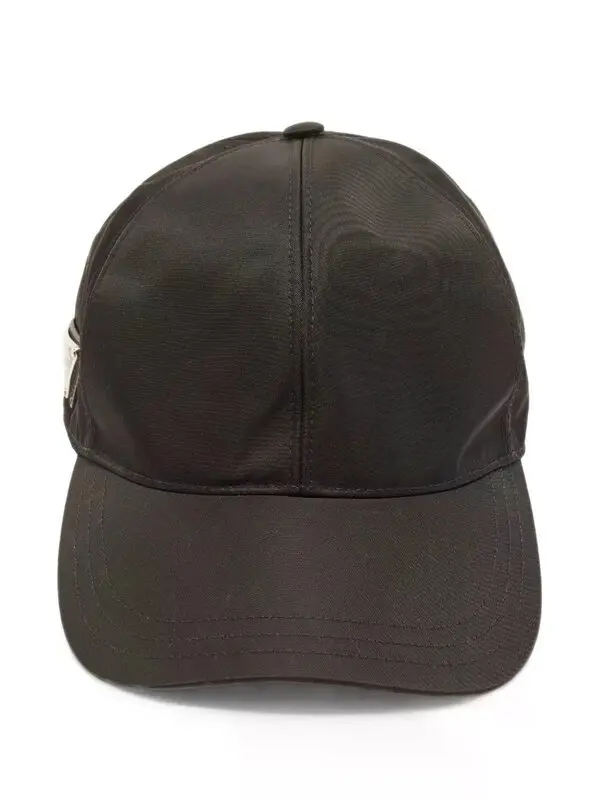 Prada Triangle Logo Plaque Re-nylon Baseball Cap