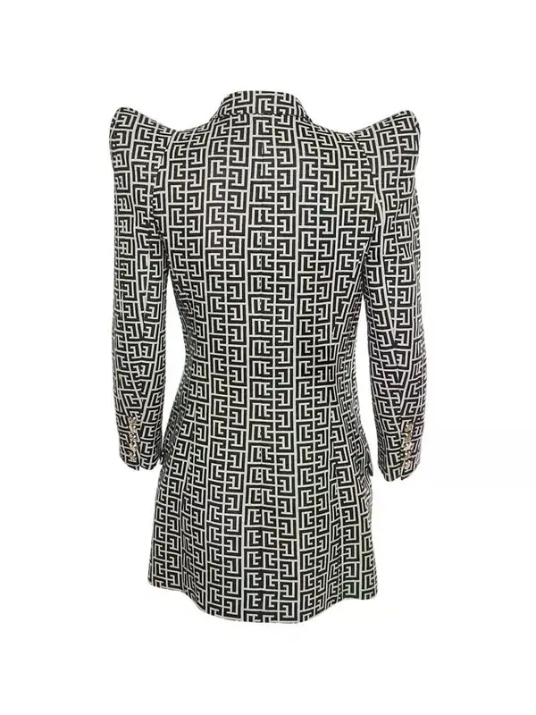 Balmain Monogram Peak-shoulder Blazer