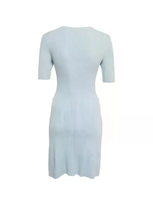 Maje Asymmetrical Rib-knit Midi Dress