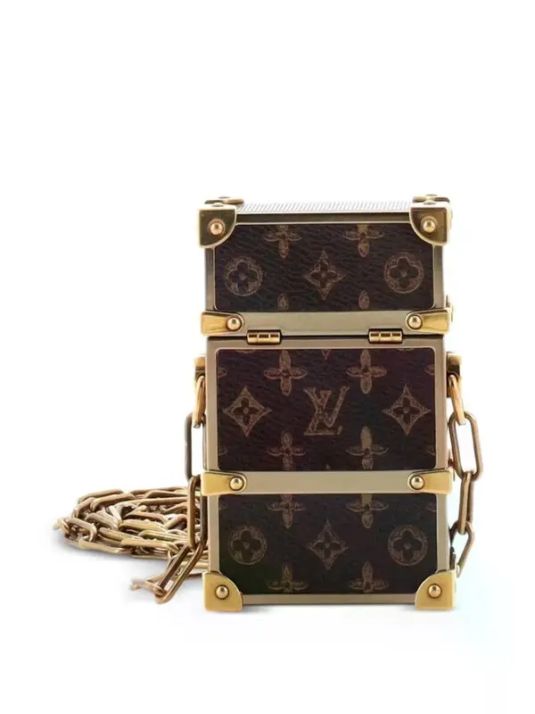 LOUIS VUITTON Trunk Box Pouch No.7 Trunk L'oeil Vintage Monogram Canvas Clutch Bag