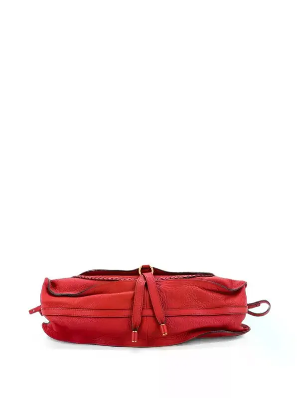 Chloé Marcie Braided Leather Large Satchel - Red