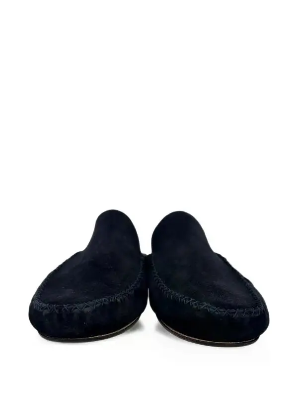 Manolo Blahnik Crawford Suede Slippers