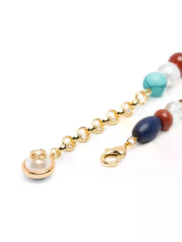 Casablanca Logo-pendant Beaded Necklace