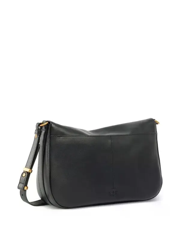 Pinko Medium Leather Bag With Love Birds Diamond Cut Buckle