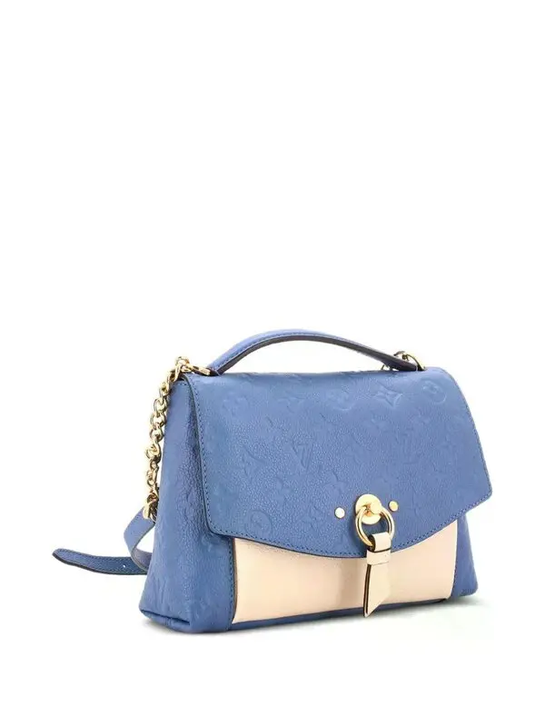 LOUIS VUITTON Blanche Monogram Empreinte Leather Bb Shoulder Bag - Blue