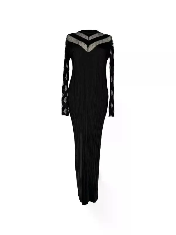 ALEXANDER WANG Pleated Long-sleeve Maxi Dress