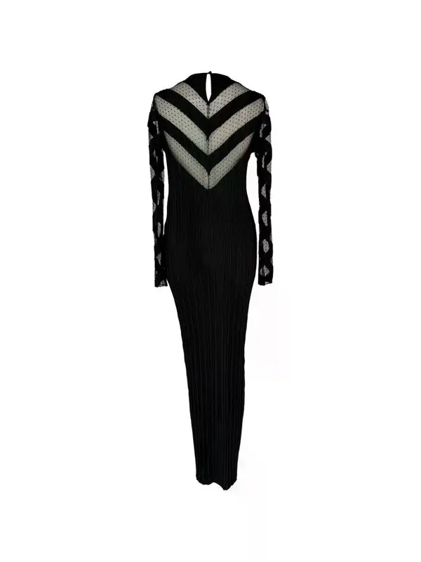 ALEXANDER WANG Pleated Long-sleeve Maxi Dress