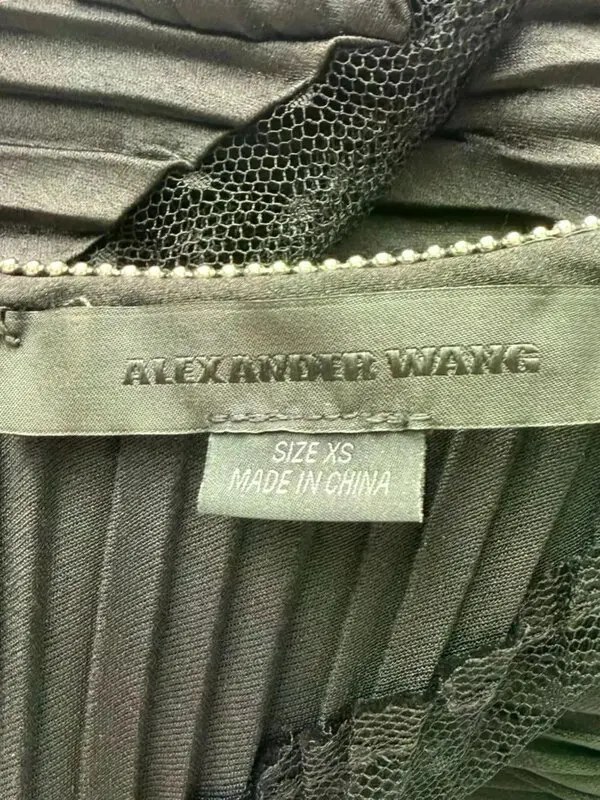 ALEXANDER WANG Pleated Long-sleeve Maxi Dress