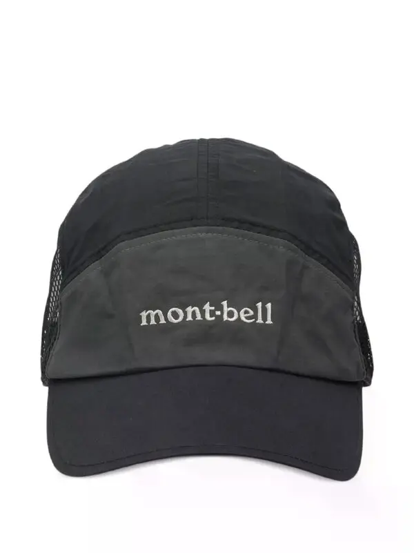MONTBELL Logo Embroidered Mesh Panel Cap - Black